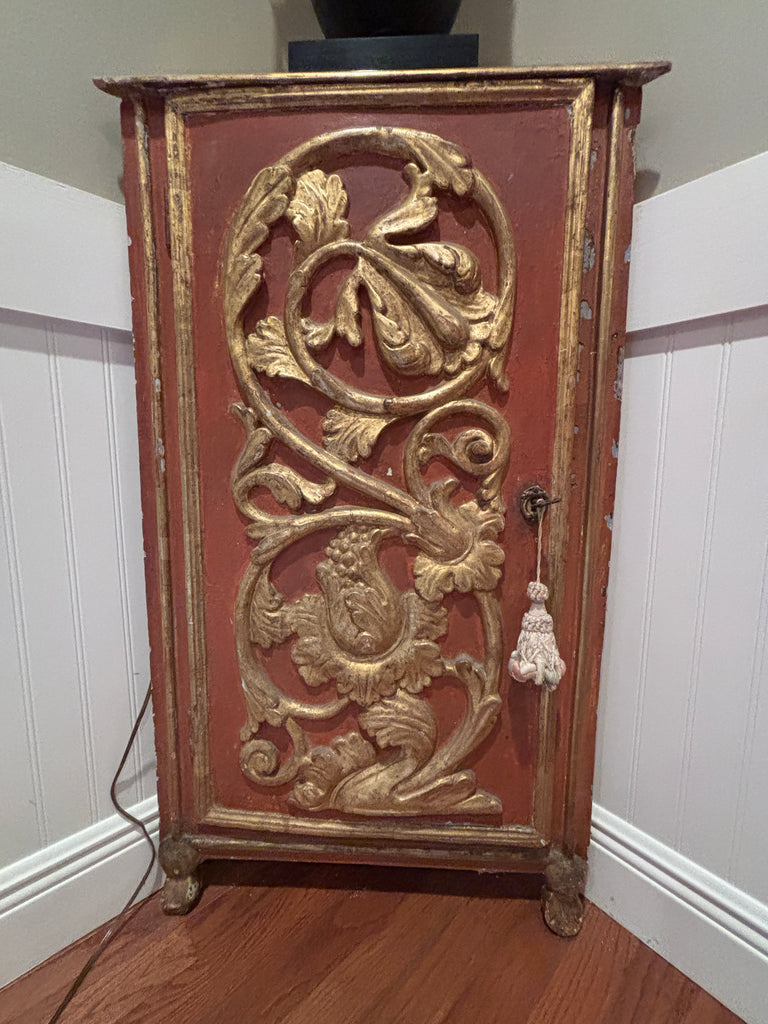 Wonderful Painted, Gilded Corner Cabinets – Christa's South Seashells ...